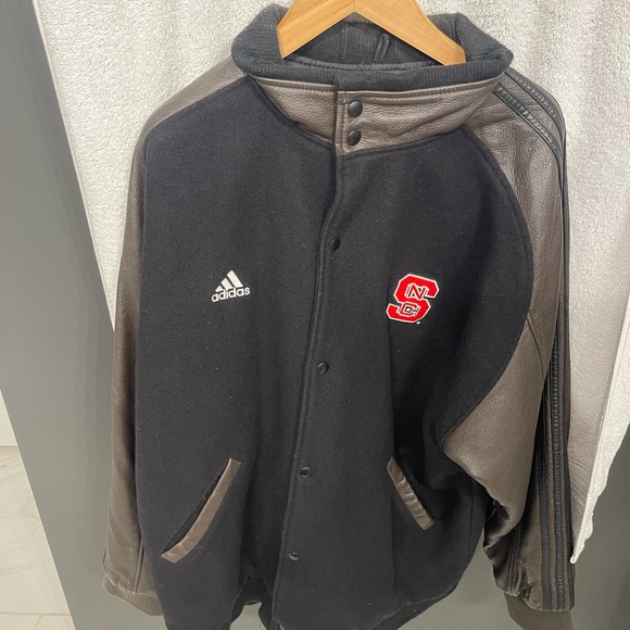 adidas | Jackets & Coats | Officially Licensed Nc State Varsity Jacket ...